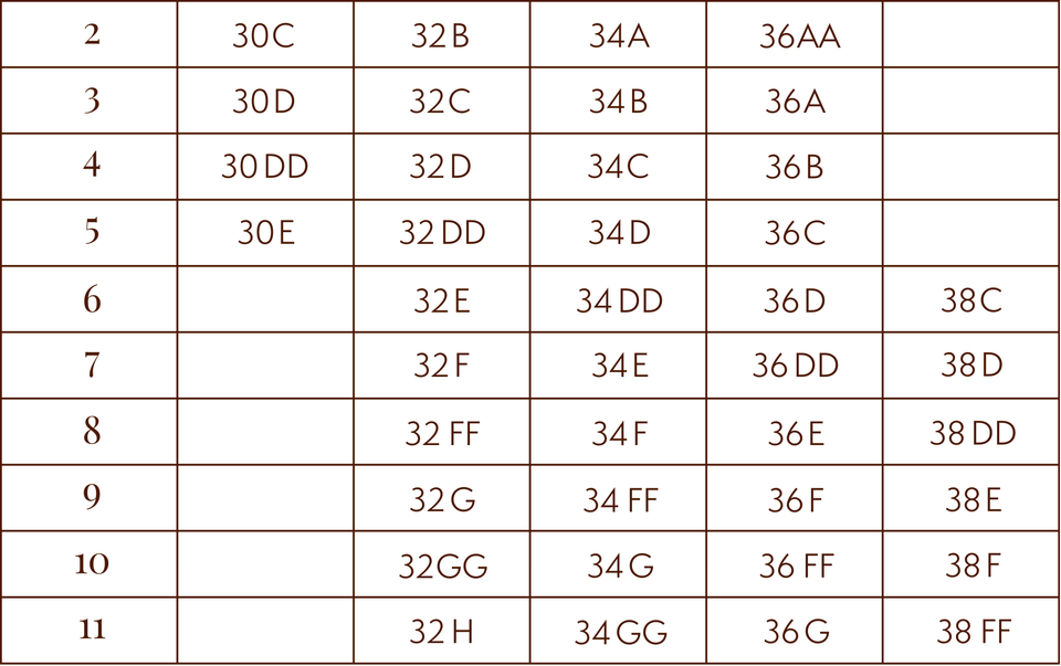 All Size Guides – Nubian Skin